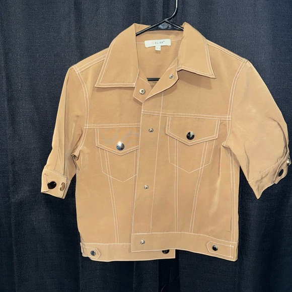 Tops | Tan Buttonup Jacket | Poshmark
